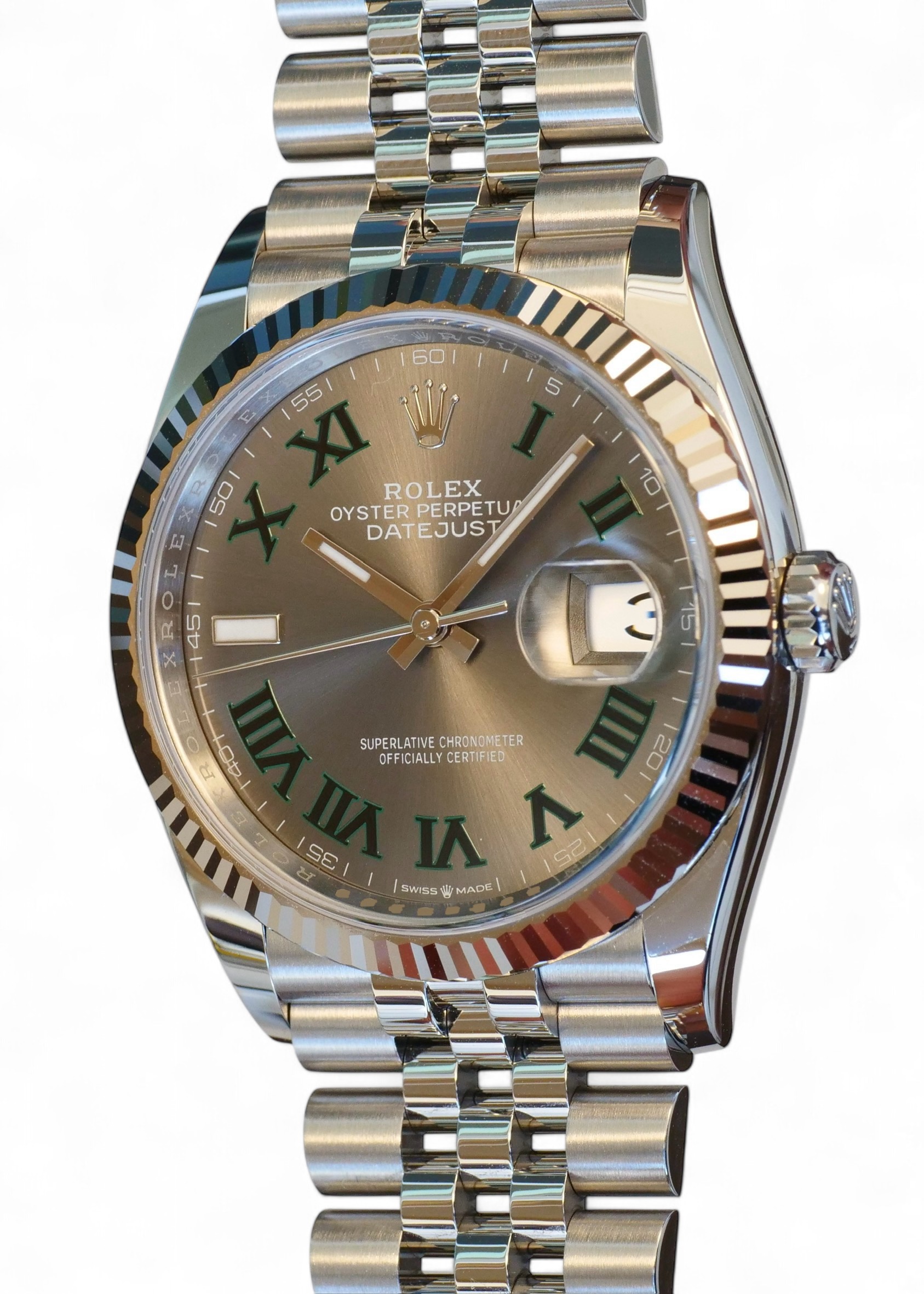 ROLEX DATEJUST 36 SUNBURST BLUE DIAL MODEL 126200 | Calibre24 Luxury ...