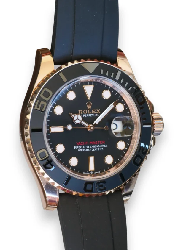 ROLEX YACHT-MASTER 40 OYSTERFLEX 18CT EVEROSE GOLD 126655 | Calibre24 ...